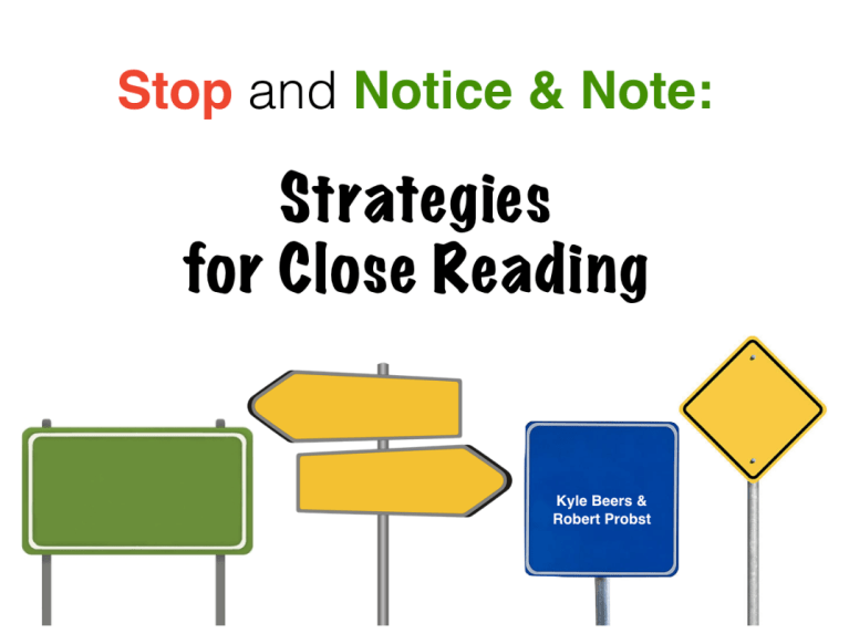 Reading Like a Writer- Using the Notice and Note Signposts ...