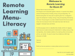 Middle Years: Remote Learning Menu- Literacy – @MsMcLauchlan Reads