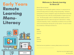 Early Years: Remote Learning Menu- Literacy – @MsMcLauchlan Reads
